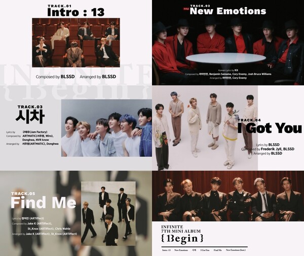 인피니트, 새 앨범 '13egin' 하이라이트 메들리 공개...'역대급 고퀄리티' 명반 예고